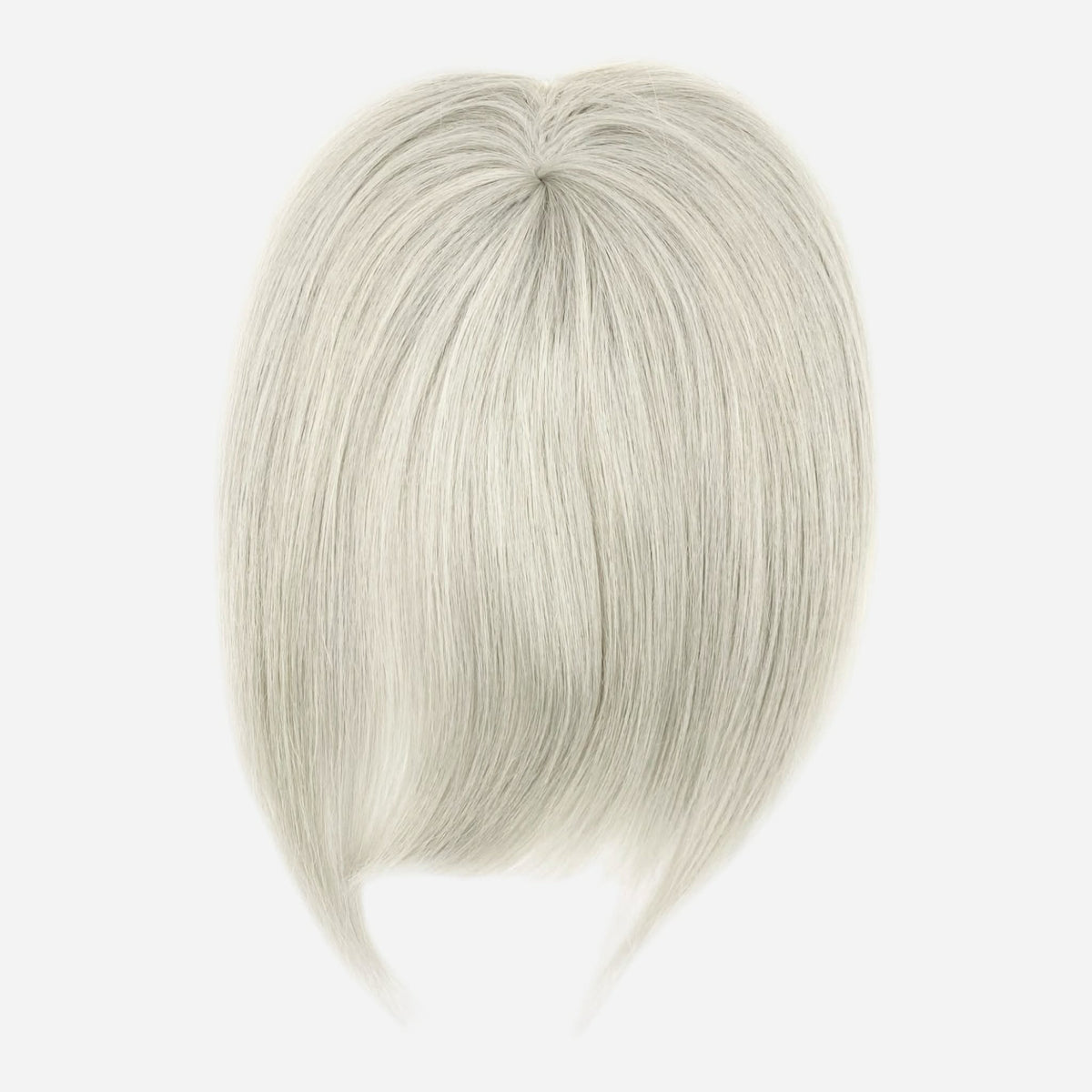 Sale Clip on Human Hair Fringe Topper Silver Grey- Light – Medusa Hair ...